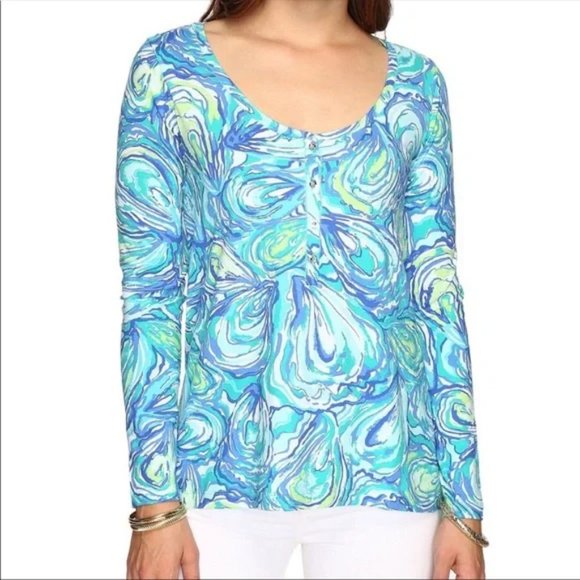 Lilly Pulitzer | Tops | Lilly Pulitzer Sorella Top Oh Shucks Xl | Poshmark